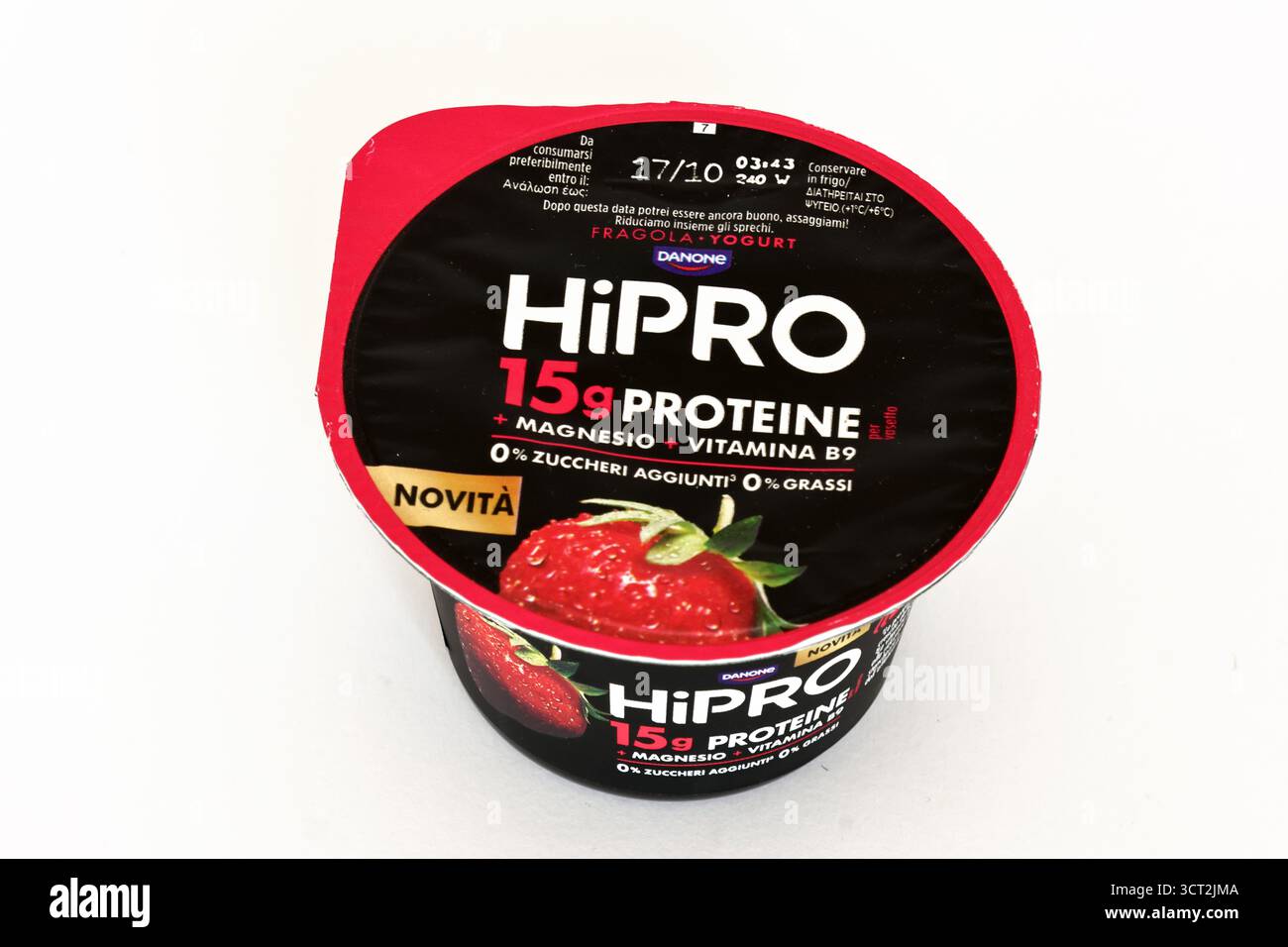 Danone HiPRO Yogurt, Strawberry Flavor, 15g Protein with Magnesium and ...