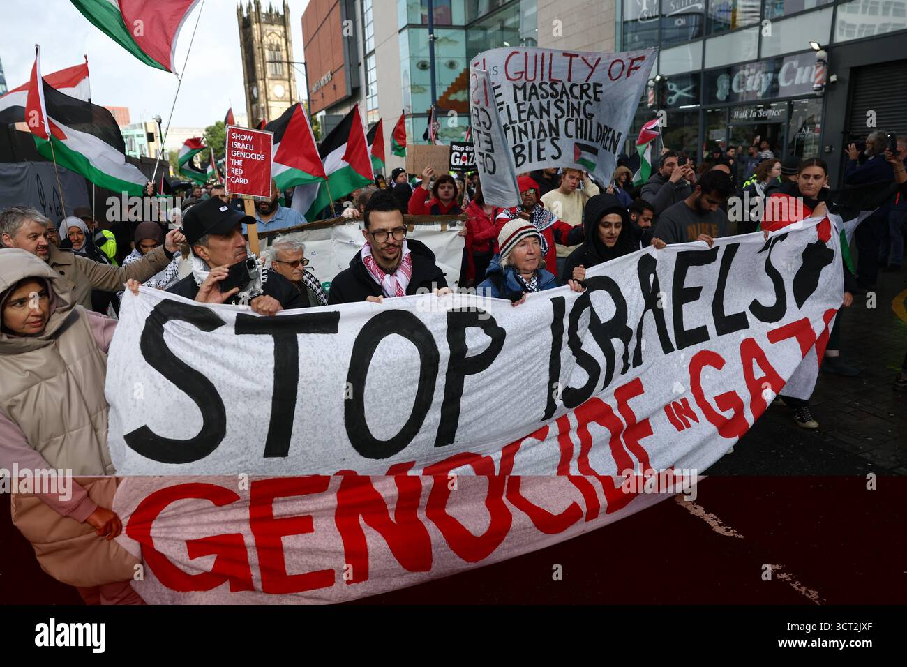 People take part in a demonstration organised by GM Friends of ...
