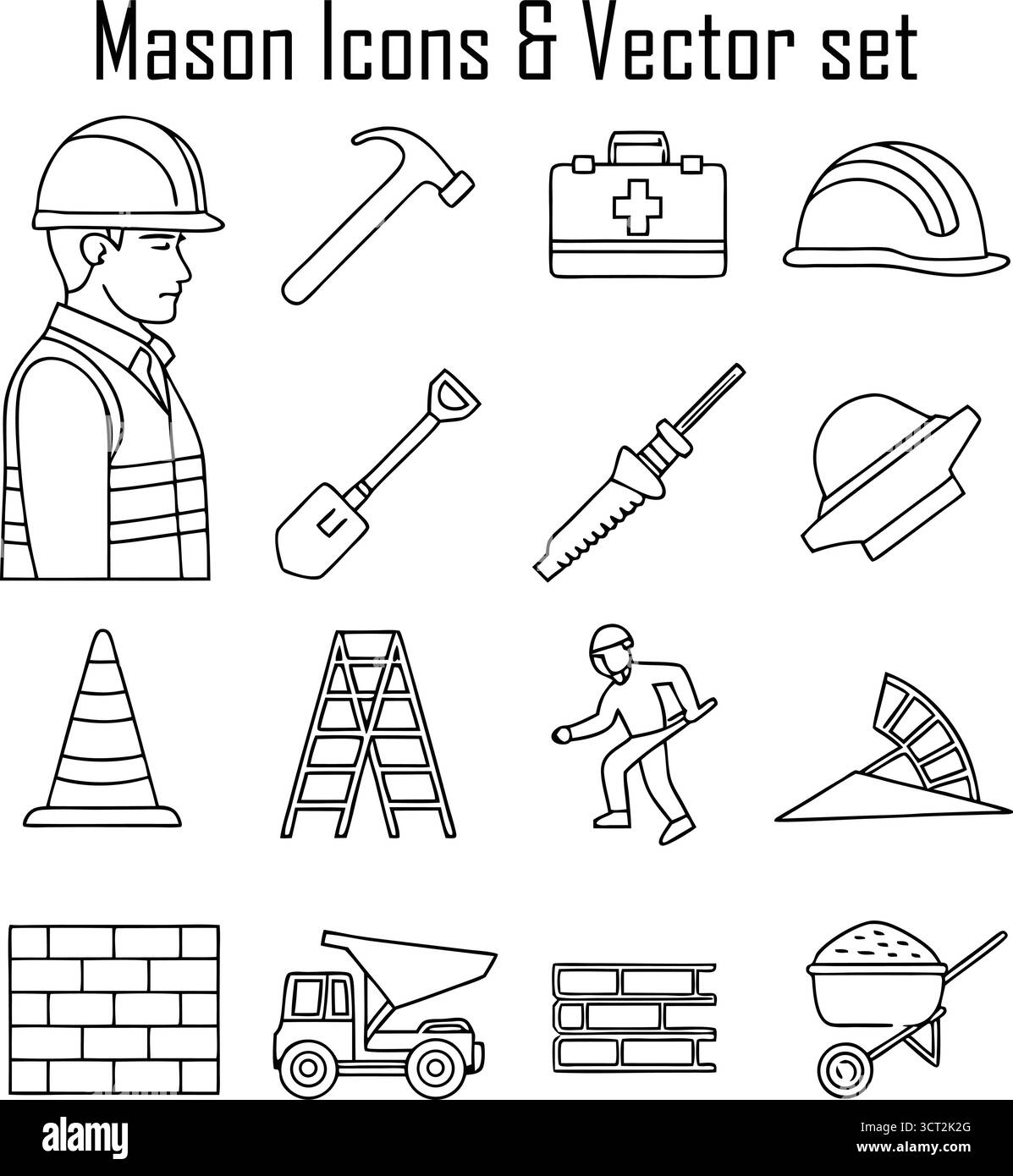 Professional masonry building concrete Stock Vector Images - Alamy