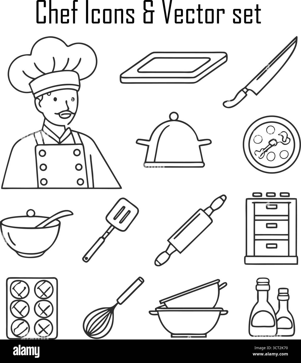 Professional chef in uniform preparing a gourmet meal in a restaurant ...