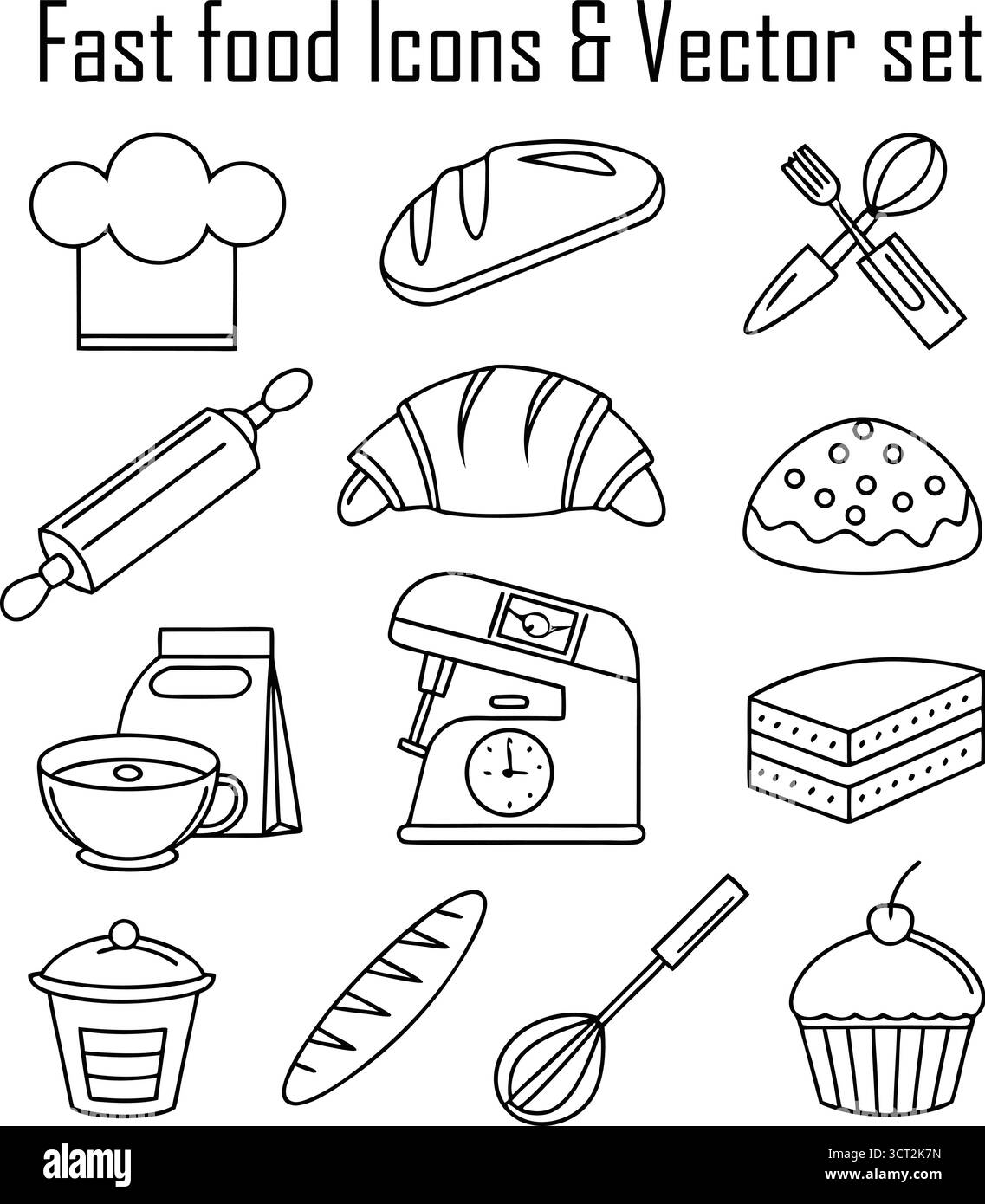 Delicious dish burger french Stock Vector Images - Alamy