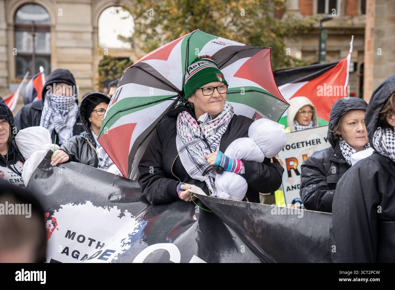 Derry, Northern Ireland. 4 October 2025. Protesters attend a “Rise up ...
