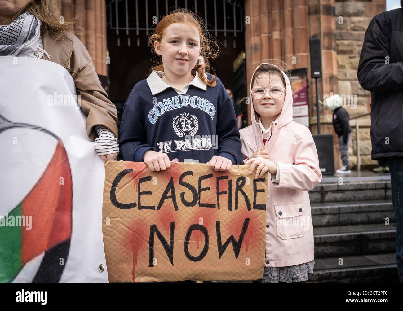 Derry, Northern Ireland. 4 October 2025. Protesters attend a “Rise up ...