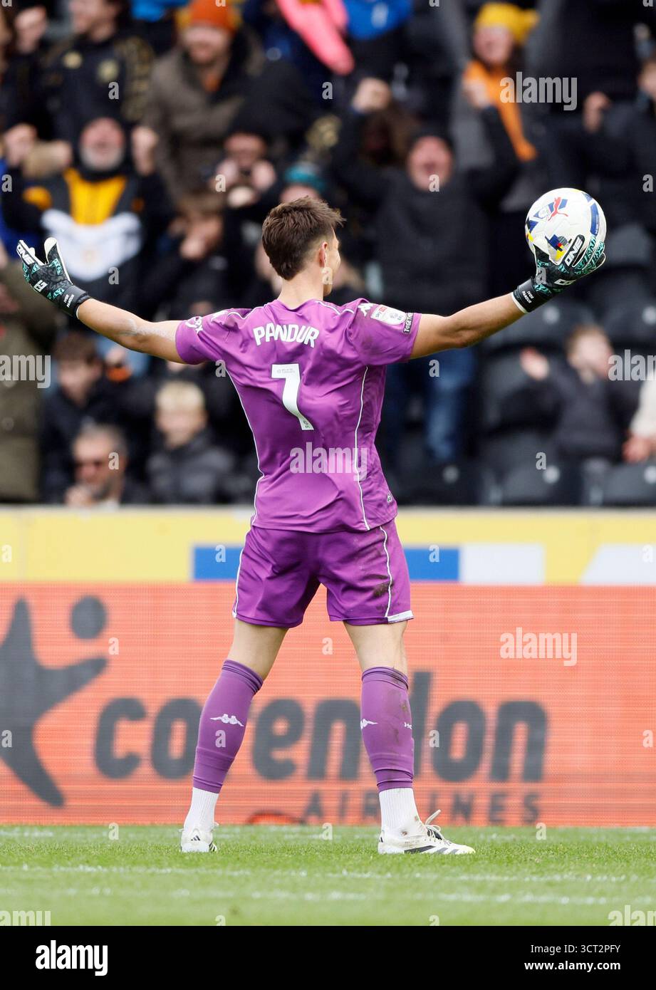 Hull City goalkeeper Ivor Pandur celebrates at the final whistle after ...