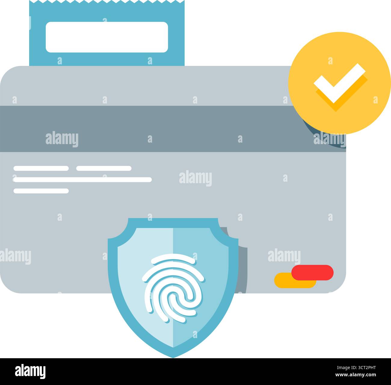 Fingerprint scan business card Stock Vector Images - Alamy
