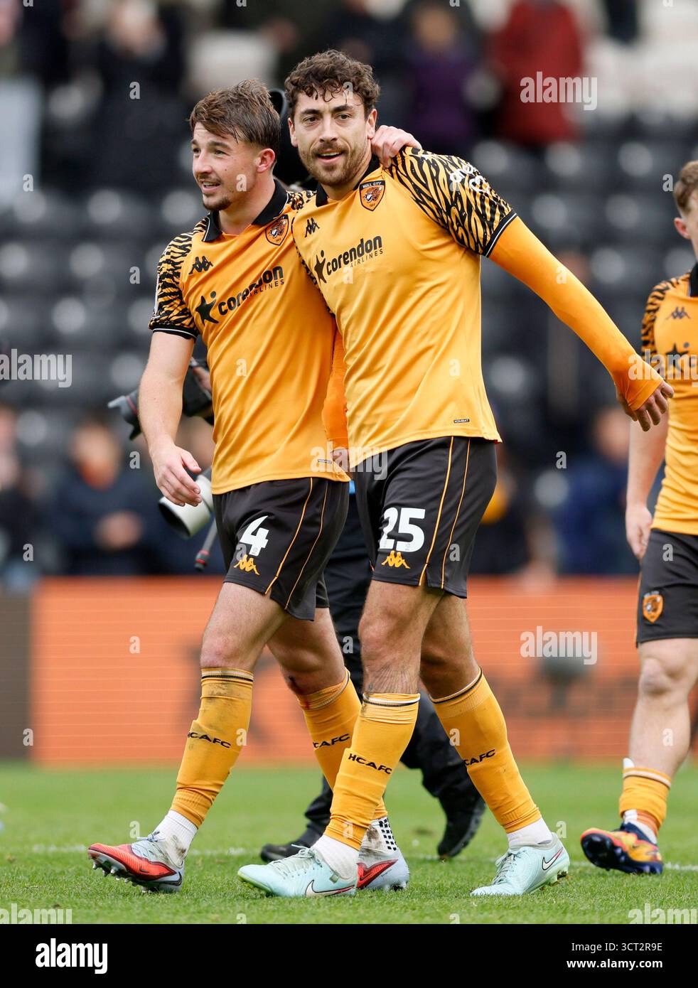 Hull City's Charlie Hughes (left) and Hull City's Matt Crooks celebrate ...
