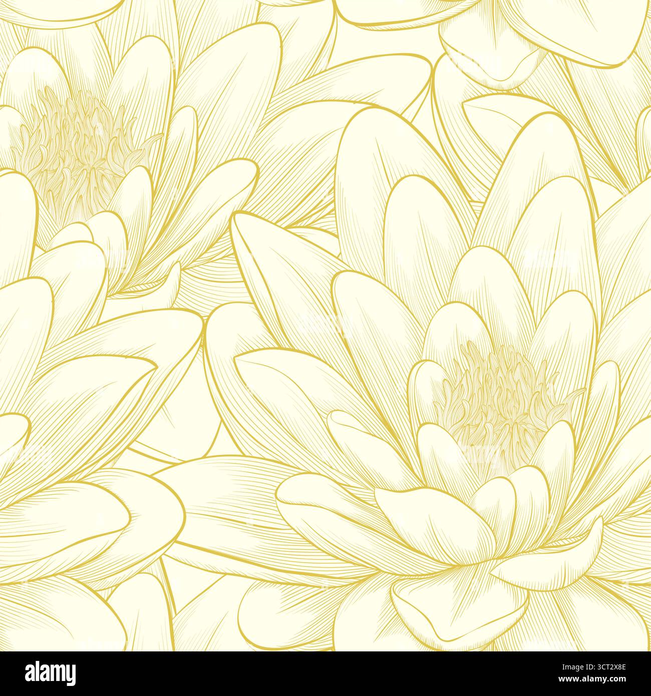 Floral wallpaper lotus pattern in Stock Vector Images - Alamy