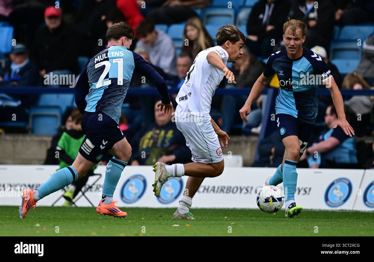 Barnsley's Caylan Vickers dribbles with the ball in the match between ...