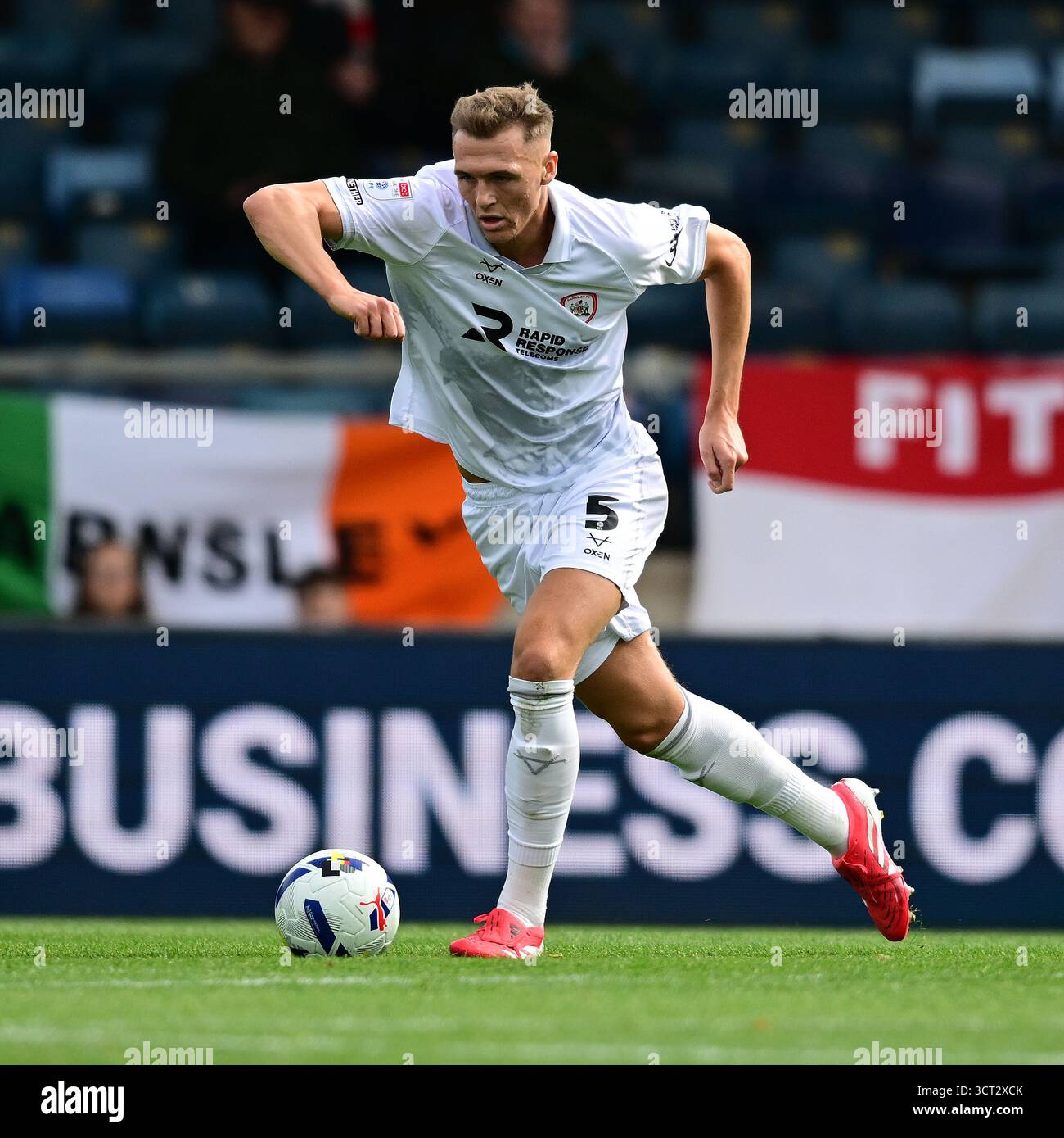 Barnsley's Jack Shepherd dribbles with the ball in the match between ...