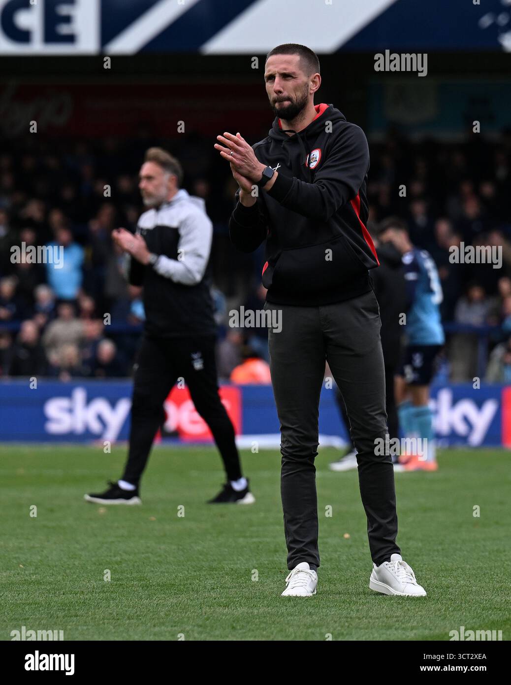 Barnsley's head coach Conor Hourihane in the match between Wycombe ...