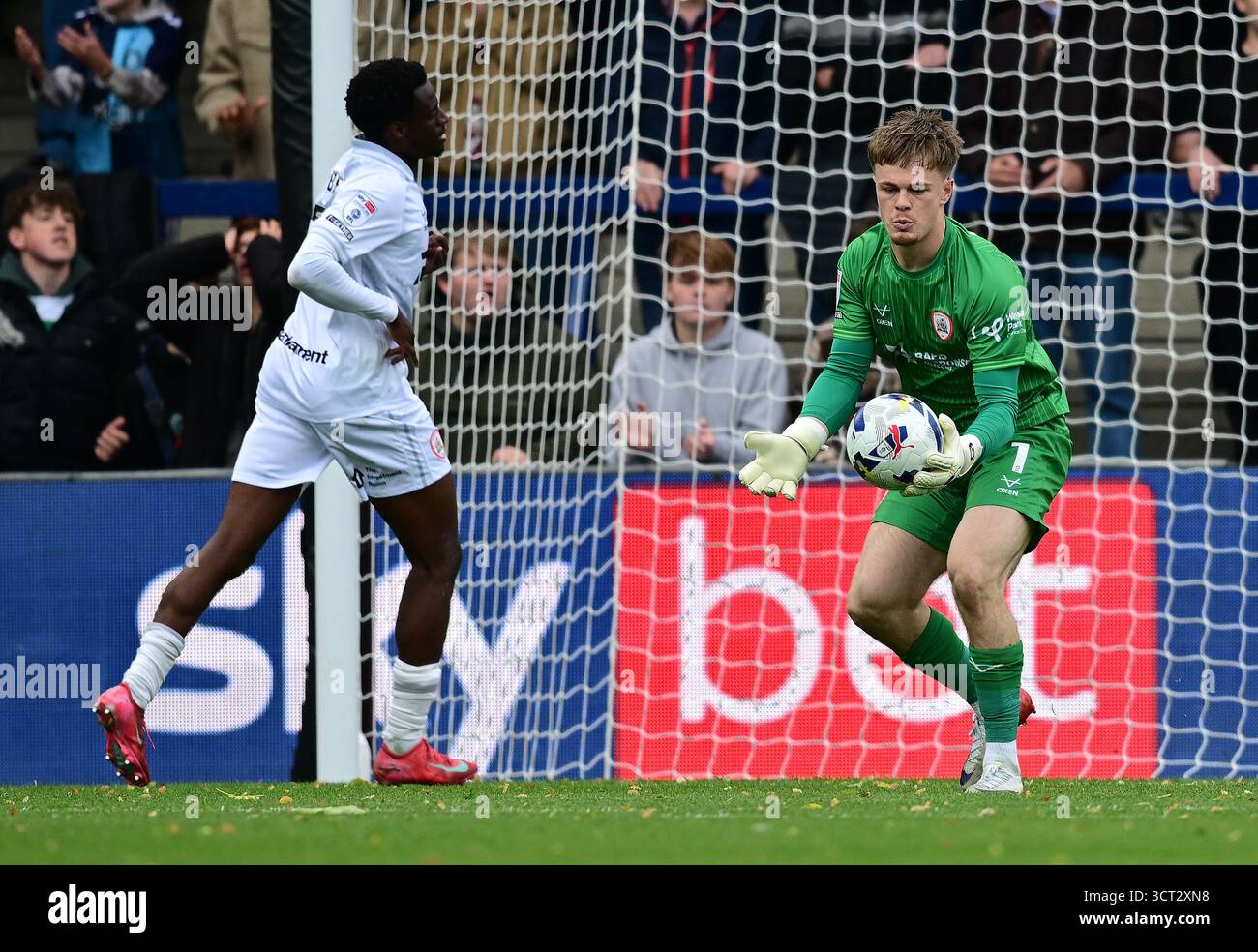 Barnsley's keeper Murphy Cooper in the match between Wycombe Wanderers ...