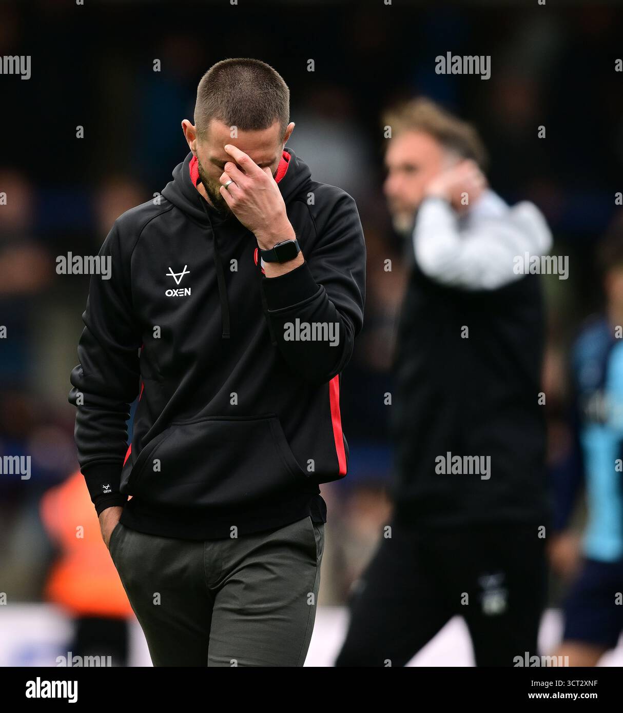 Barnsley's head coach Conor Hourihane in the match between Wycombe ...