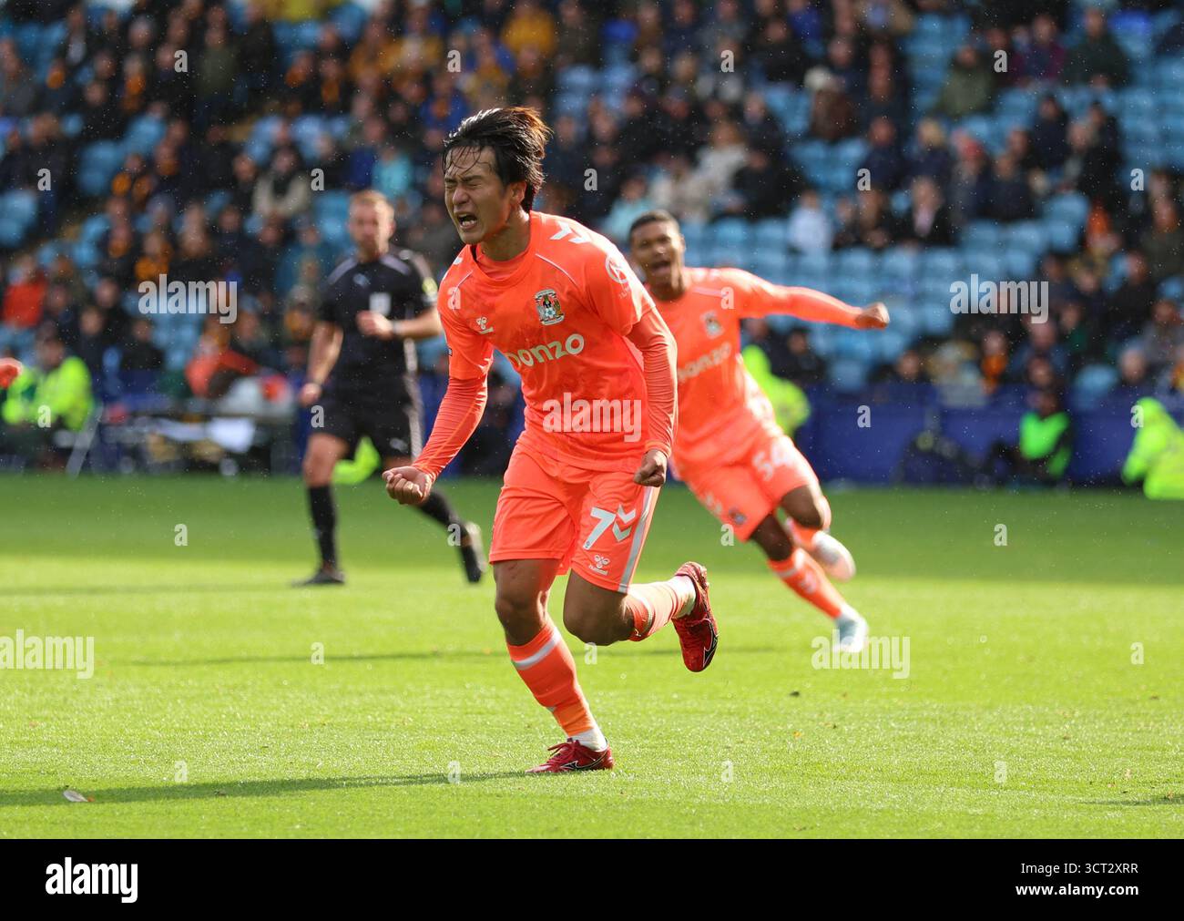 Coventry City's Tatsuhiro Sakamoto celebrates scoring their side's ...