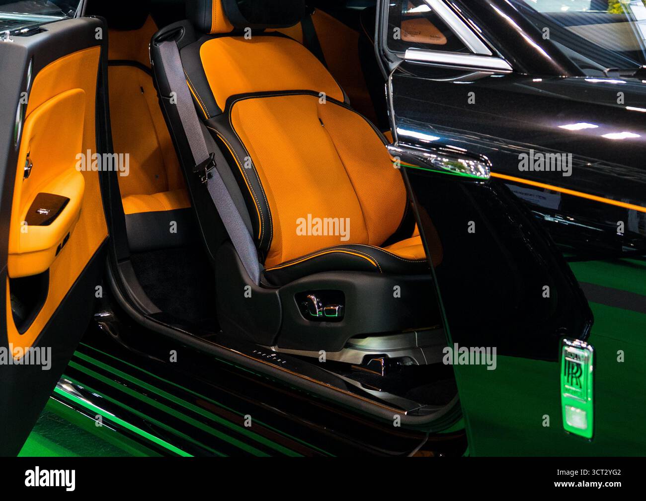Interior of Rolls-Royce Spectre electric car at EV exhibition: Serbia ...