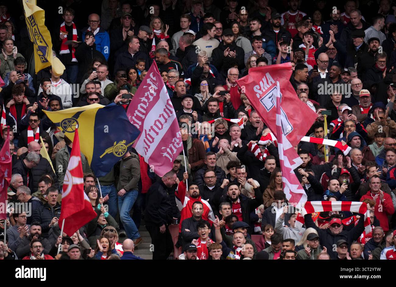 Asenal fans in the stands before the Premier League match at the ...