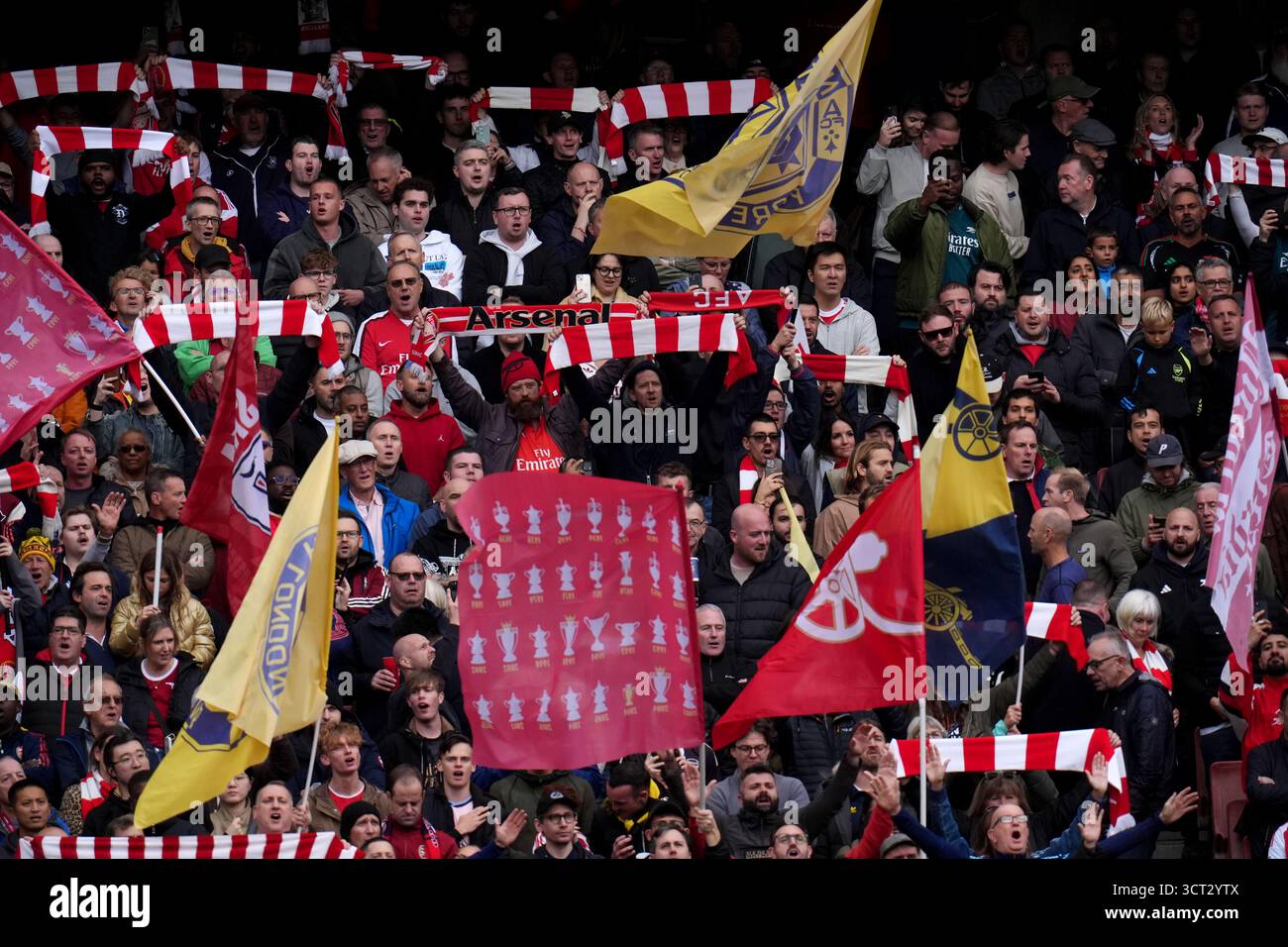Asenal fans in the stands before the Premier League match at the ...