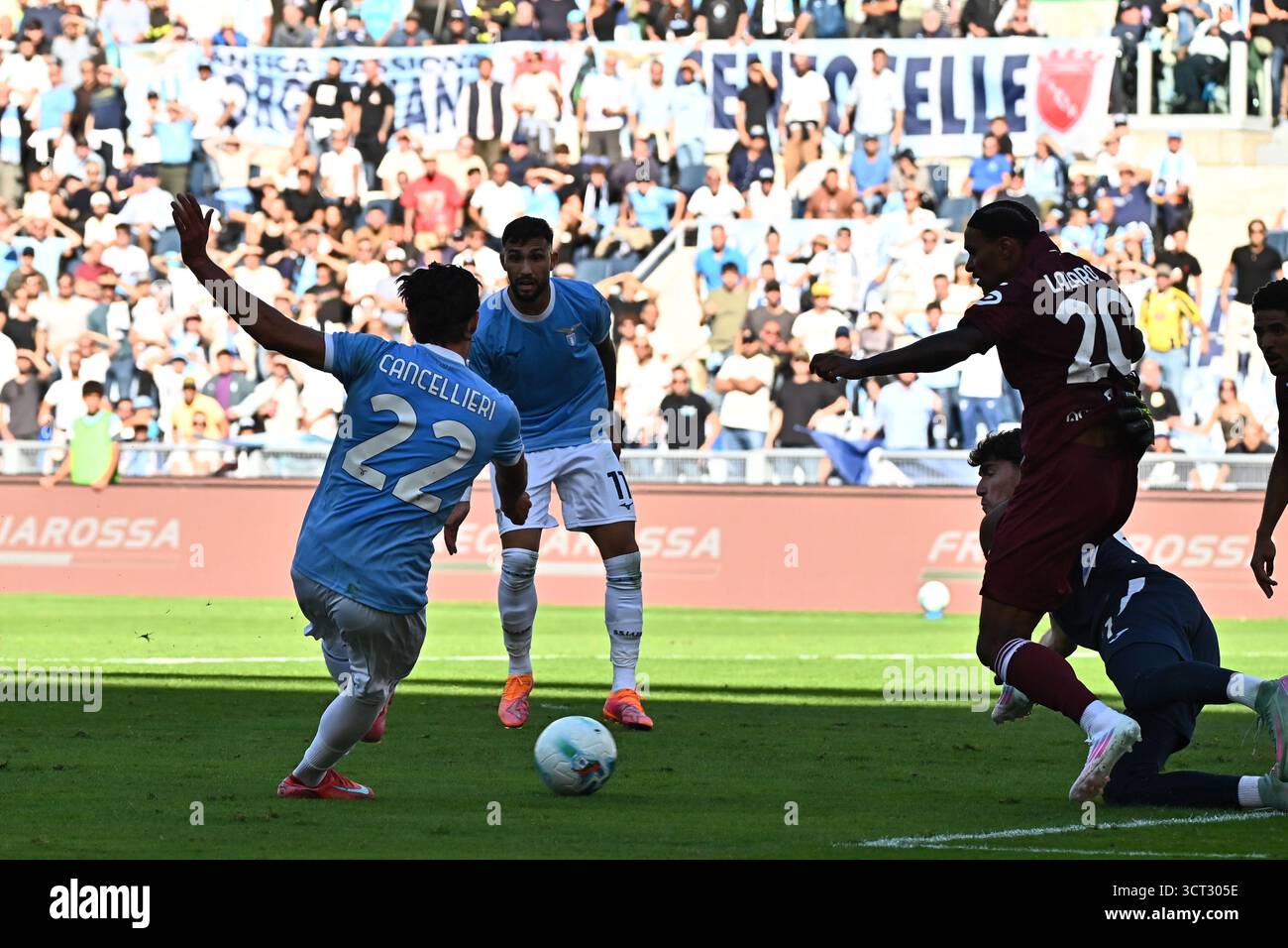 Matteo Cancellieri of SS Lazio scores the gol during match between SS ...