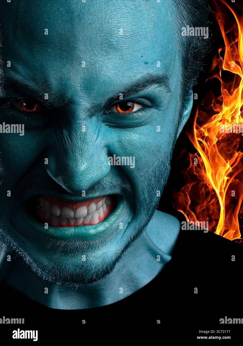 Rage anger close up hi-res stock photography and images - Alamy