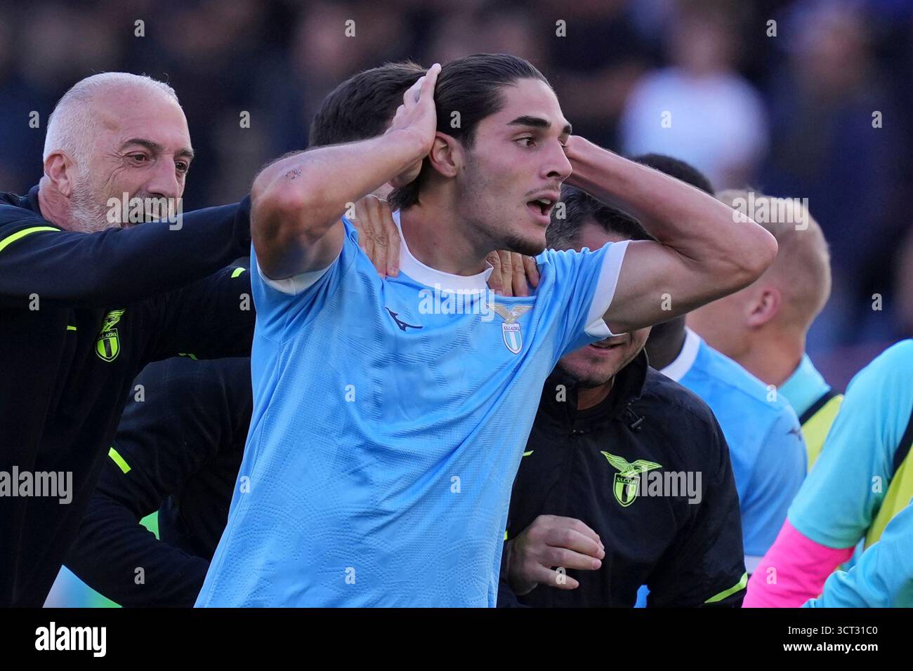 Lazio's Matteo Cancellieri celebrates scoring his side's second goal ...