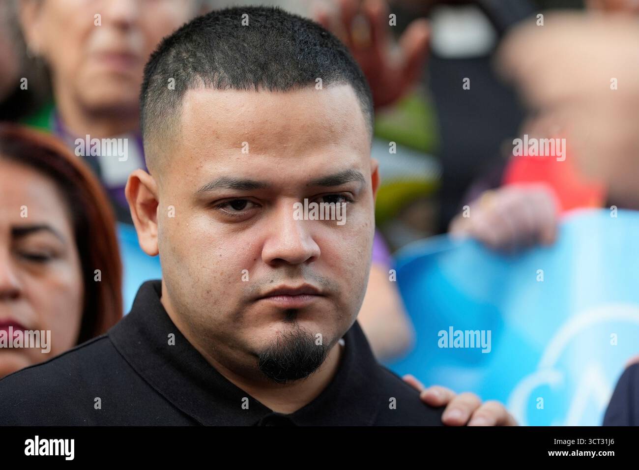 FILE - Kilmar Abrego Garcia attends a protest rally at the Immigration ...