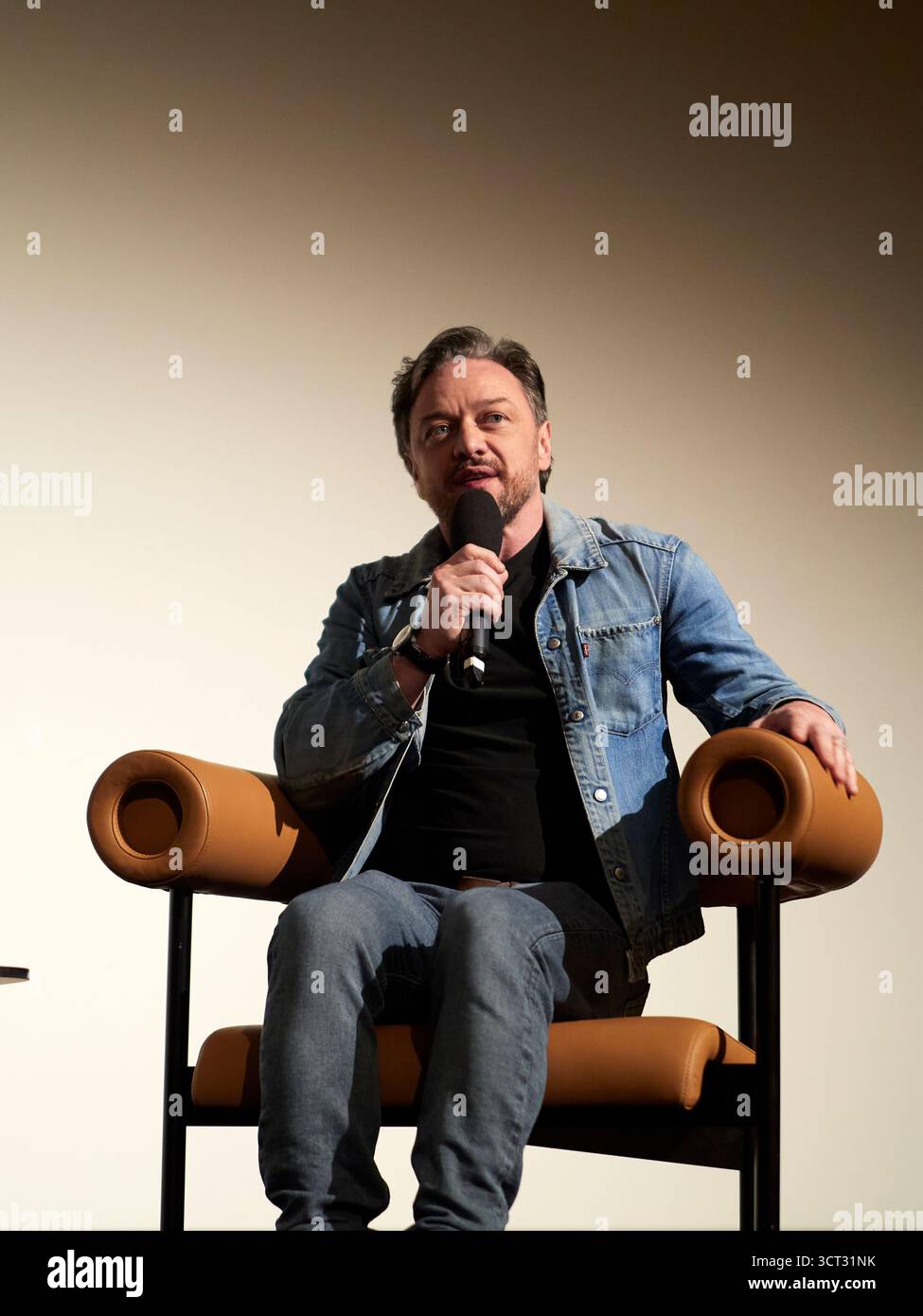 Zurich, Switzerland, 4th Oct, 2025. James McAvoy speaks on stage at the ...