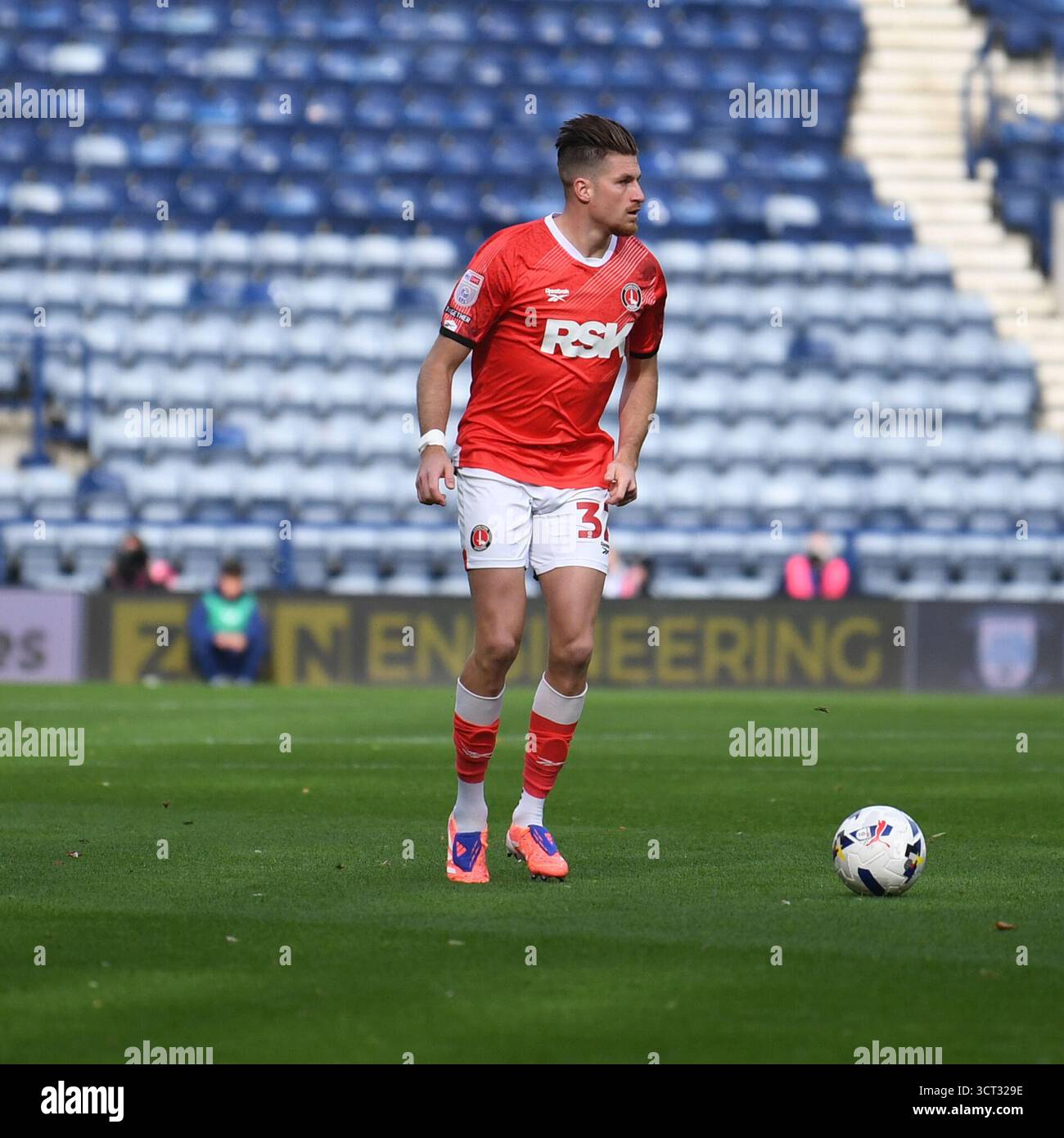 Preston, England. 4th Oct 2025. Reece Burke during the Sky Bet EFL ...