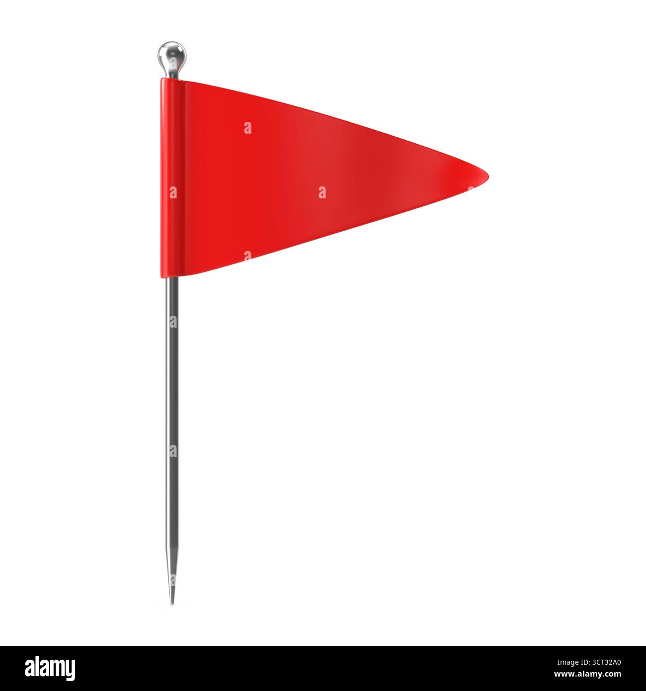 Red flag on pin Cut Out Stock Images & Pictures - Alamy