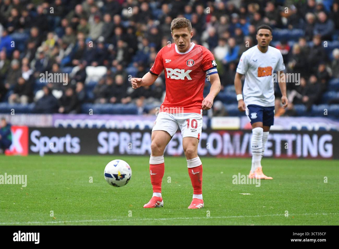 Preston, England. 4th Oct 2025. Greg Docherty during the Sky Bet EFL ...