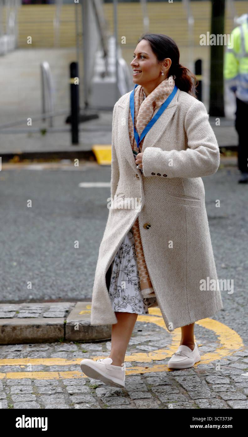 Shadow foreign secretary Dame Priti Patel arrives at the Manchester ...