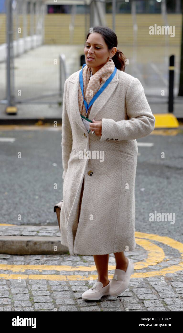 Shadow foreign secretary Dame Priti Patel arrives at the Manchester ...