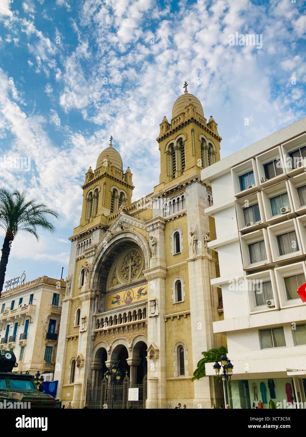 Cathedral of St. Vincent de Paul in Tunis, Tunisia. Historic ...