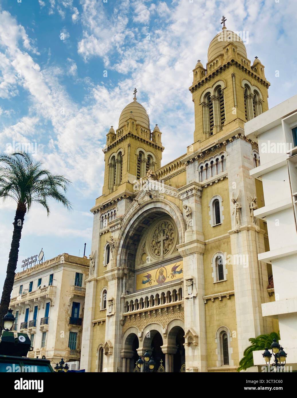 Cathedral of St. Vincent de Paul in Tunis, Tunisia. Historic ...