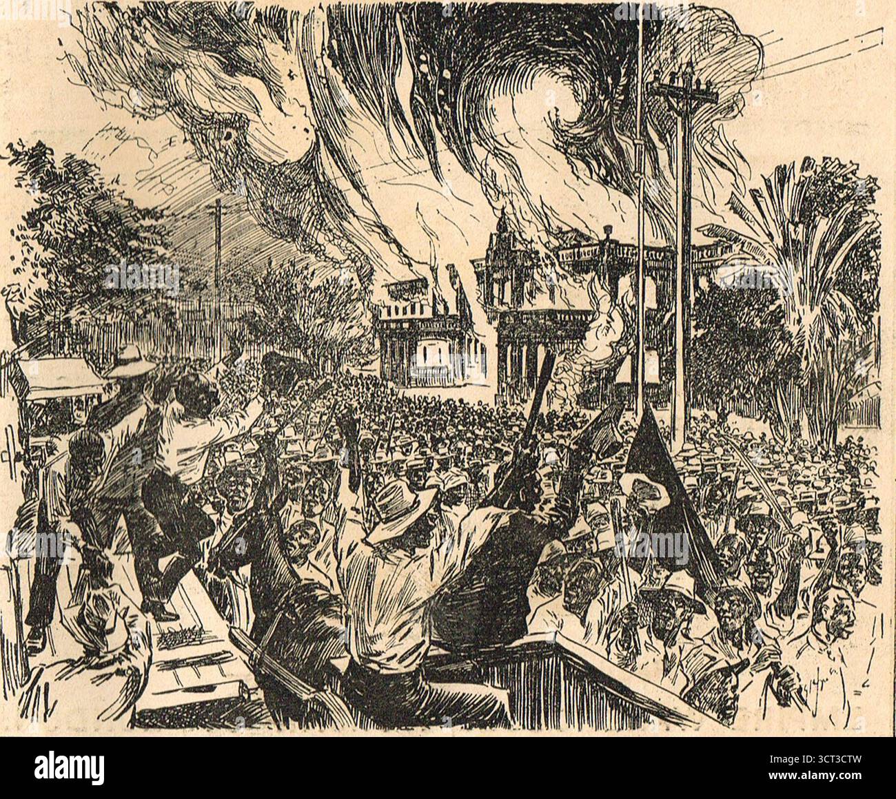 Riot against installation of water meters in private homes hi-res stock ...