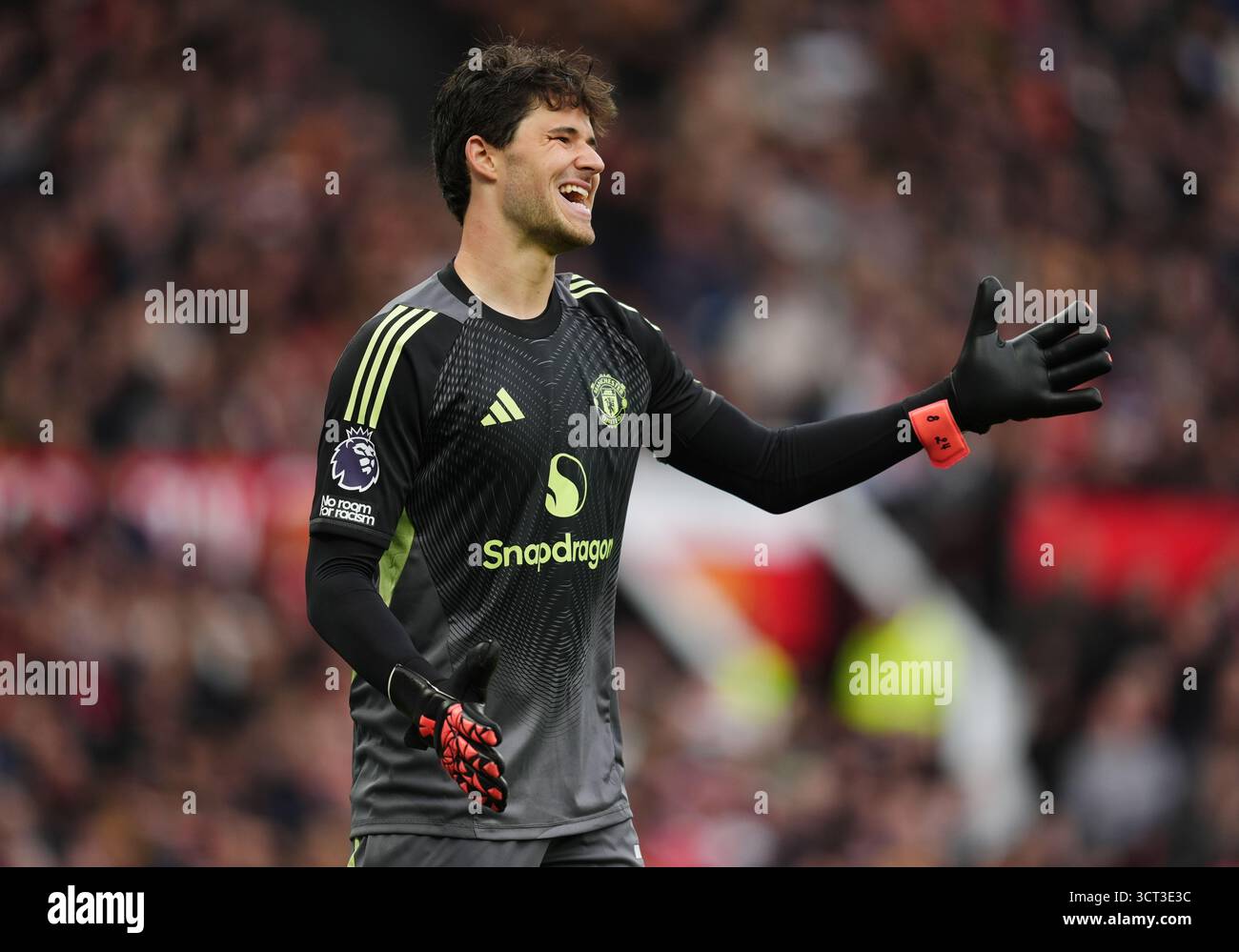 Manchester United goalkeeper Senne Lammens during the Premier League ...