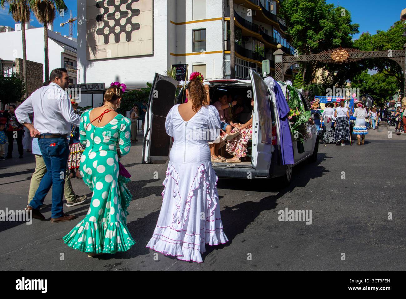 Fuengirola, Mlaga, Spain. 28 September 2025. Large groups of people ...