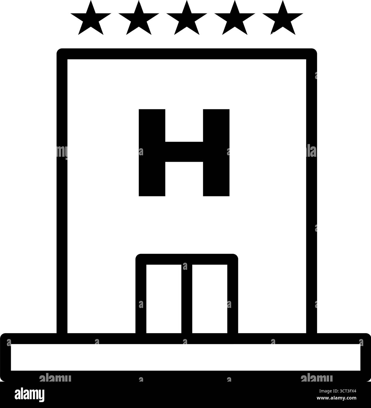 Hotel booking vector icon Black and White Stock Photos & Images - Alamy