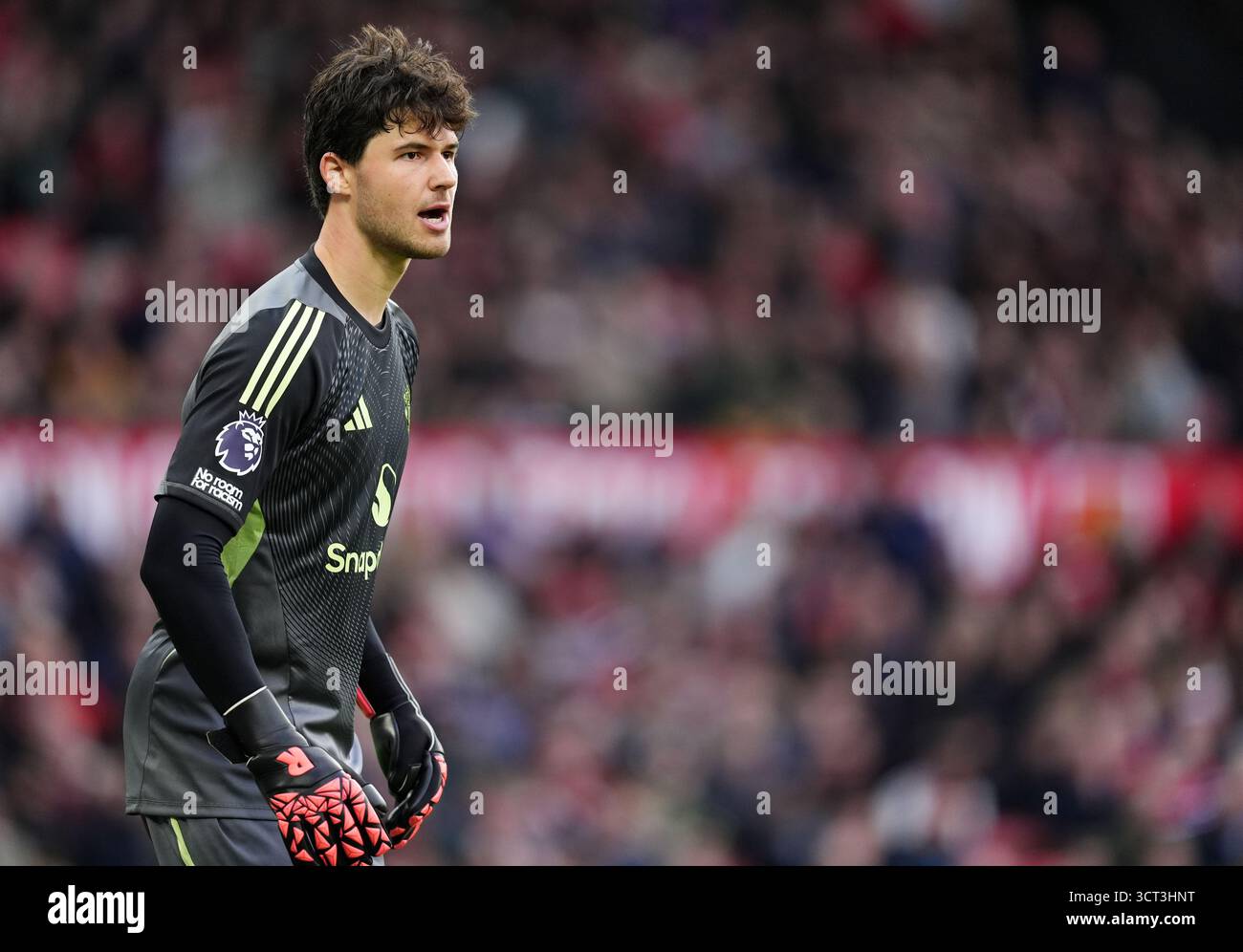 Manchester United goalkeeper Senne Lammens during the Premier League ...