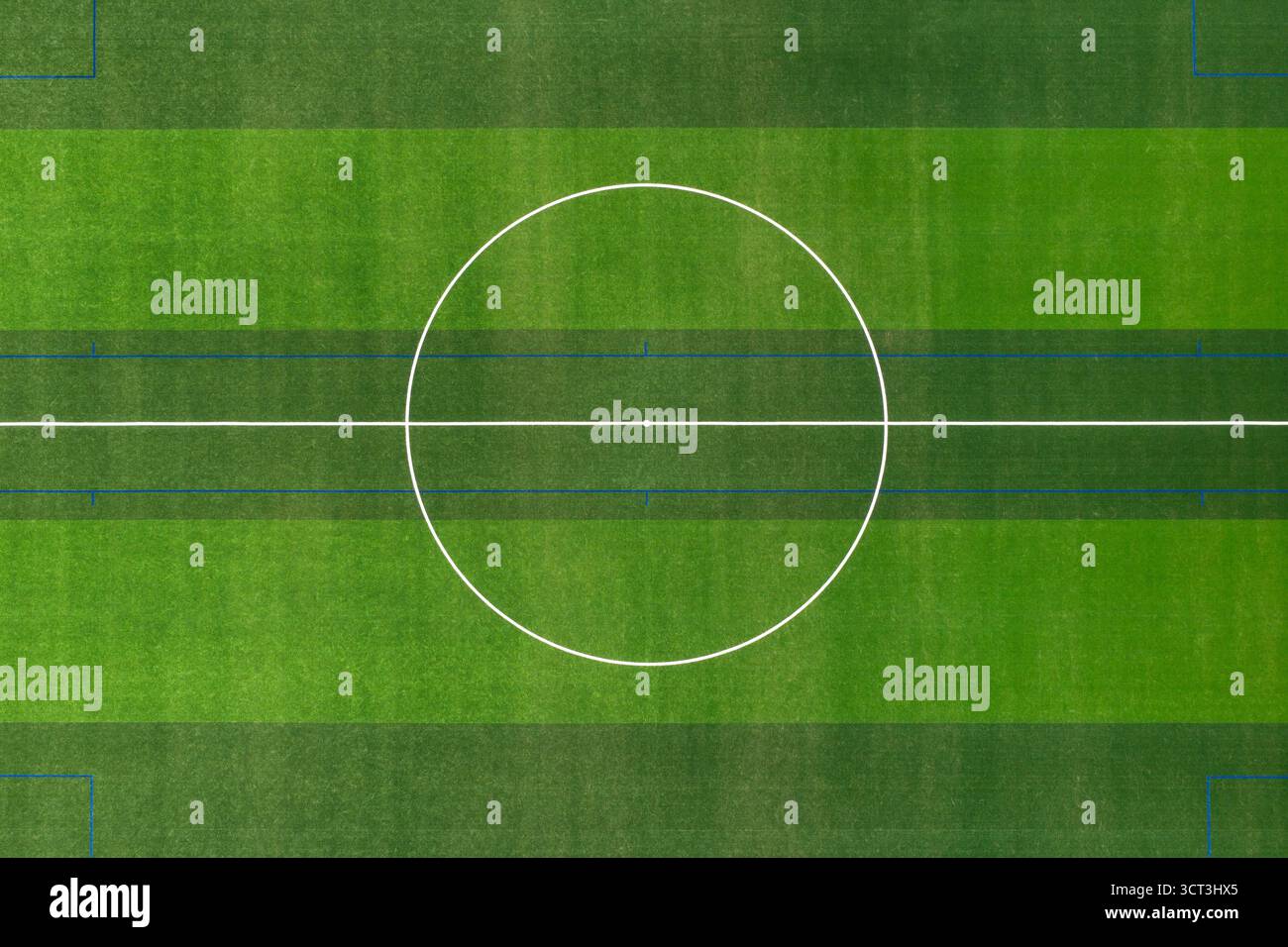 Football field center in aerial view Stock Photo - Alamy