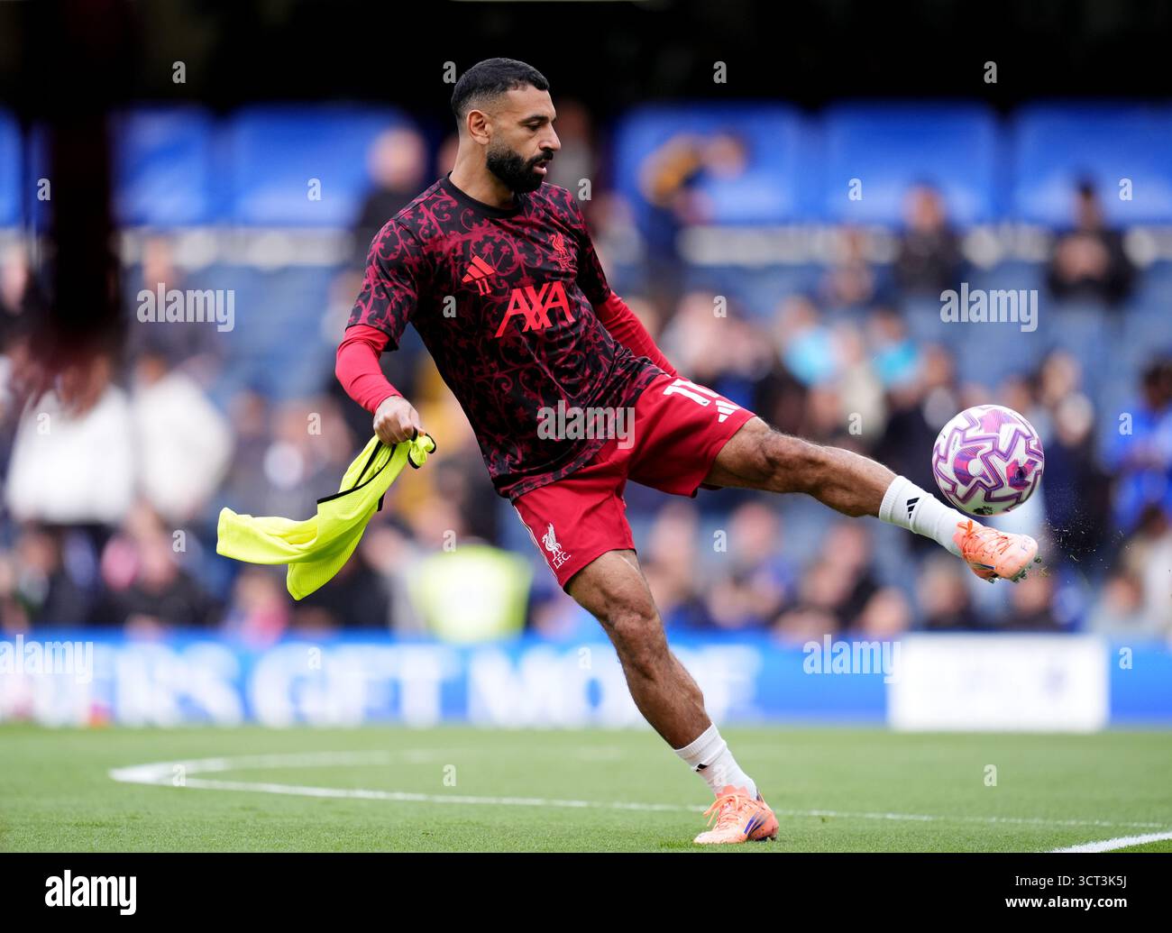 Liverpool's Mohamed Salah during the warm up before the Premier League ...