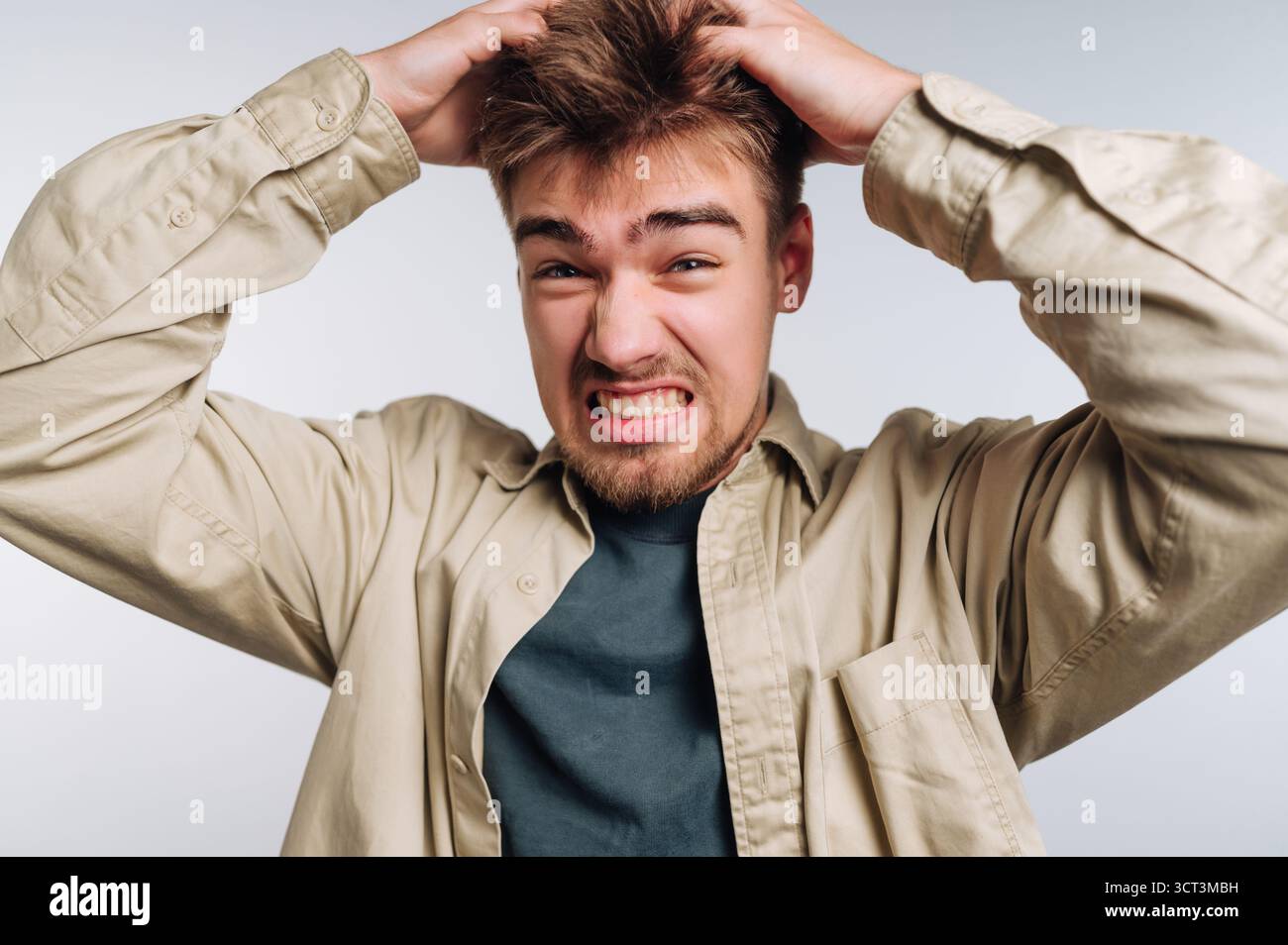Man shows visible frustration hi-res stock photography and images - Alamy