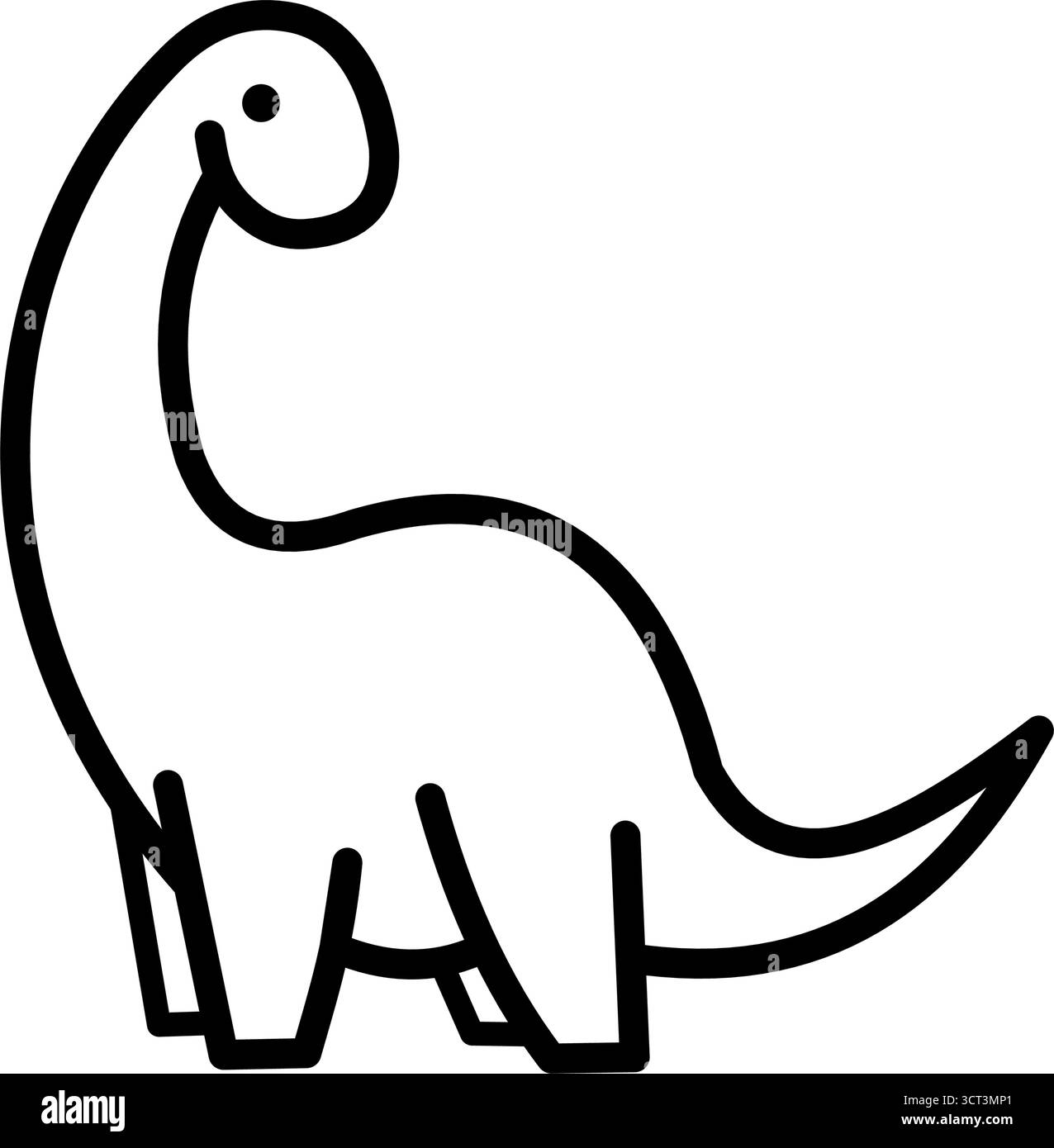Dinosaur line icon outline Cut Out Stock Images & Pictures - Alamy