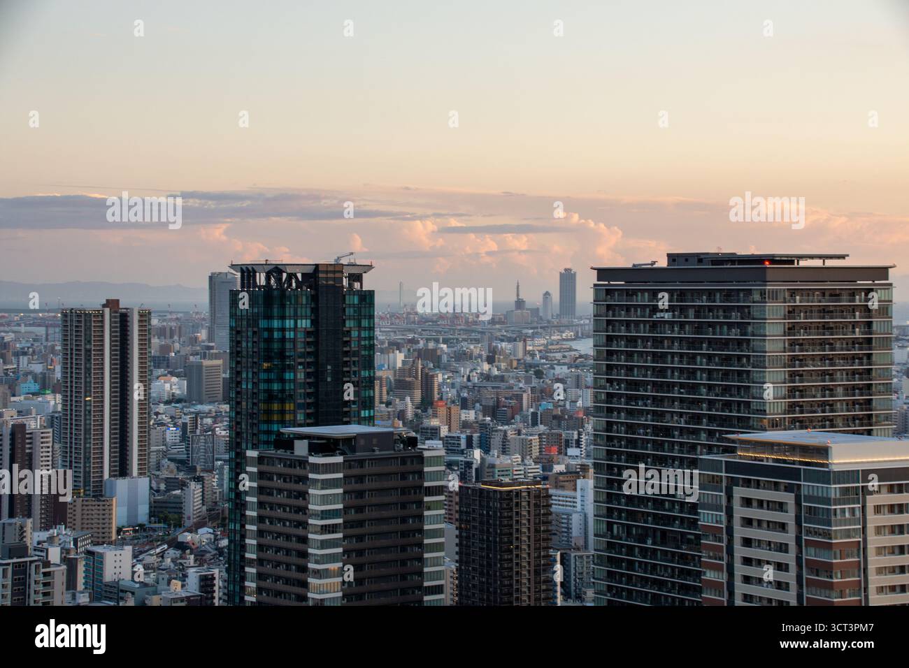 Aerial sunset view osaka hi-res stock photography and images - Alamy