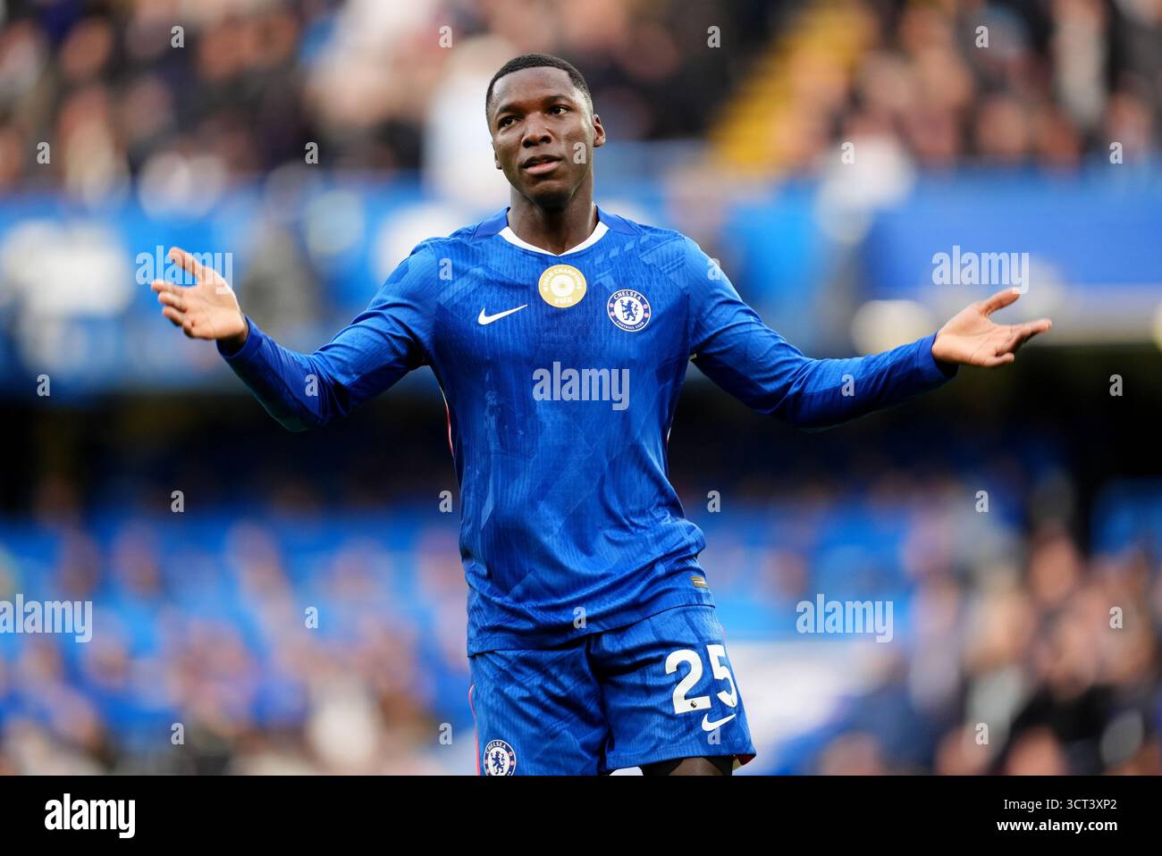 Chelsea's Moises Caicedo celebrates after scoring his sides first goal ...