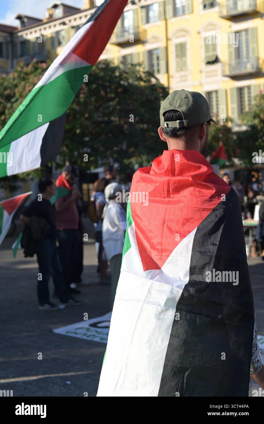 Nice, France. 4th October 2025. Protest pro Palestine and against ...
