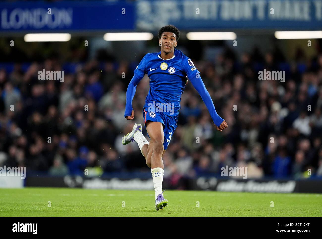 Chelsea's Josh Acheampong during the Premier League match at Stamford ...