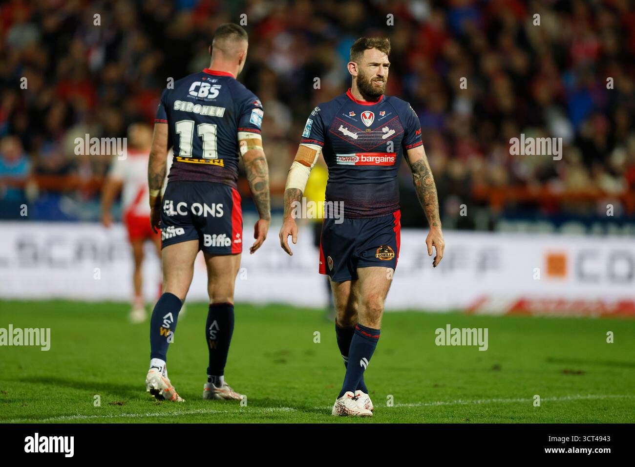 St Helens Curtis Sironen (left) and Daryl Clark during the Grand Final ...
