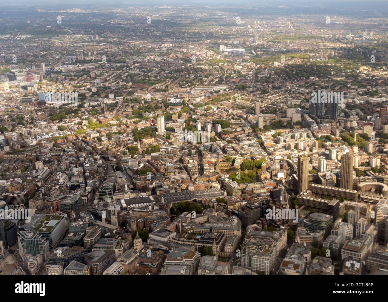 An aerial view of the East End of London, UK Stock Photo - Alamy