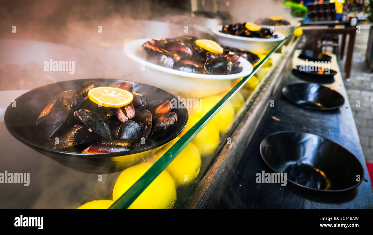 A local taste steamed stuffed mussels A local taste steamed stuffed ...