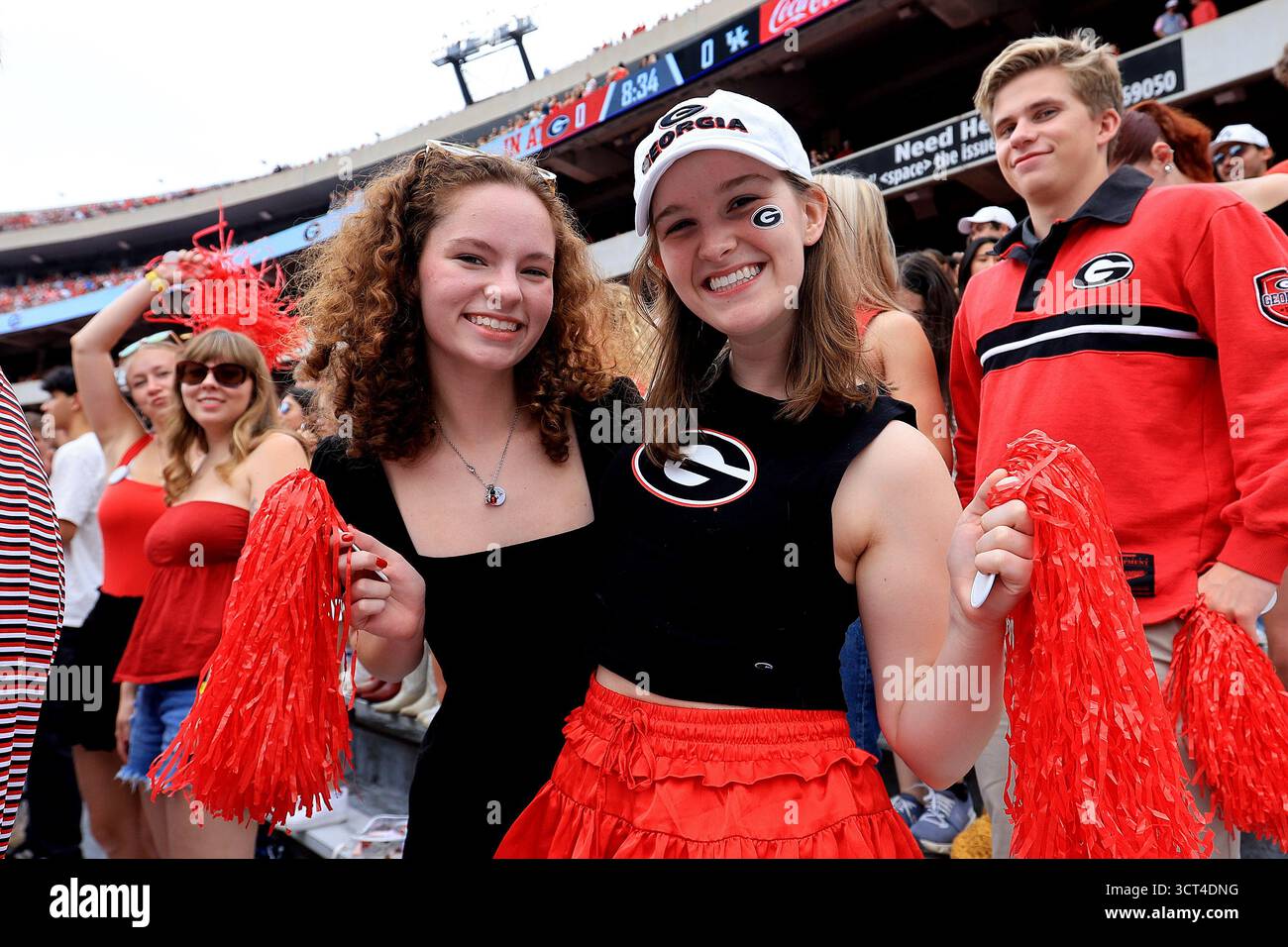 ATHENS, GA - OCTOBER 04: Georgia fans get excited for the homecoming ...