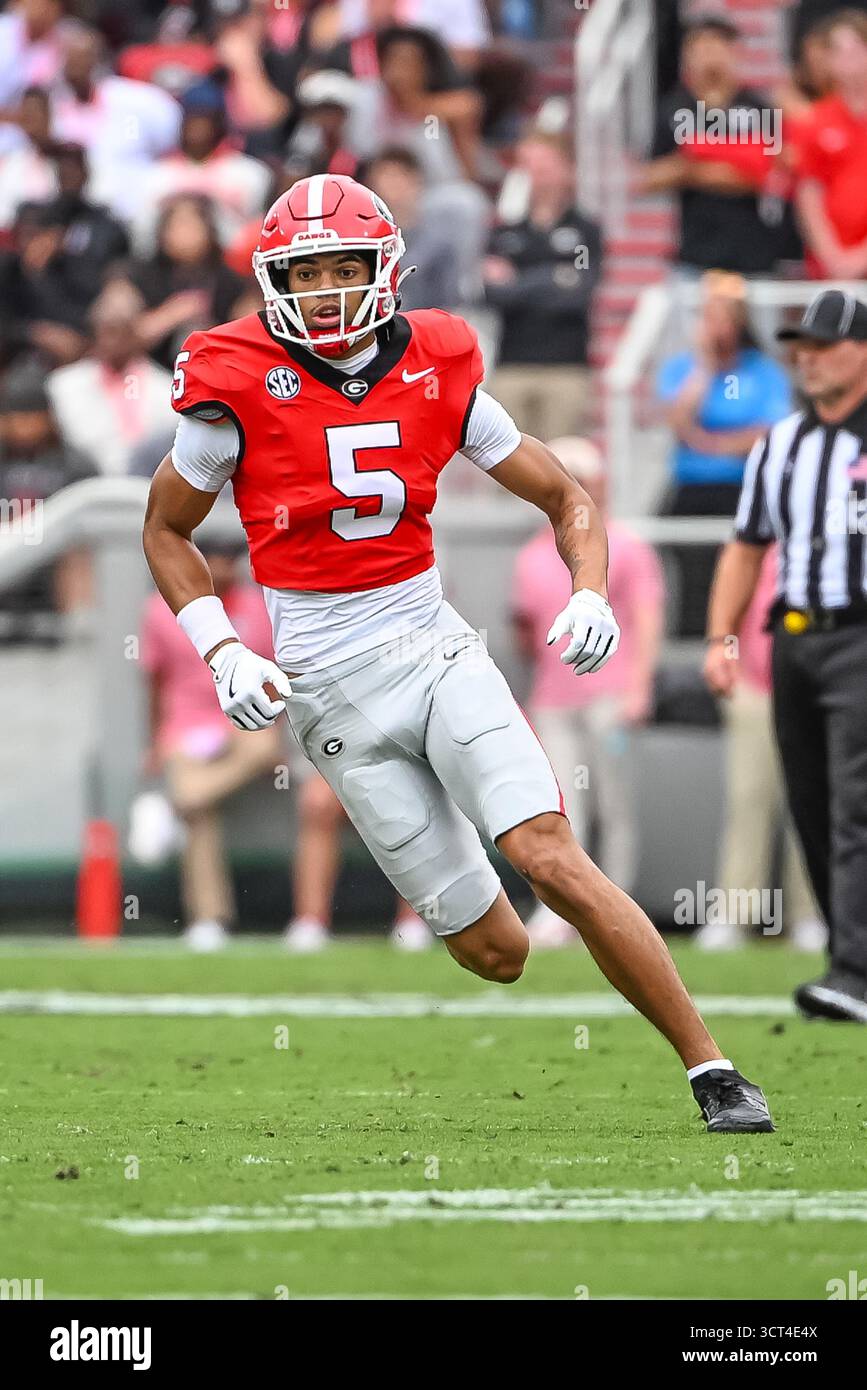 ATHENS, GA - OCTOBER 04: Georgia Bulldogs wide receiver Noah Thomas (5 ...